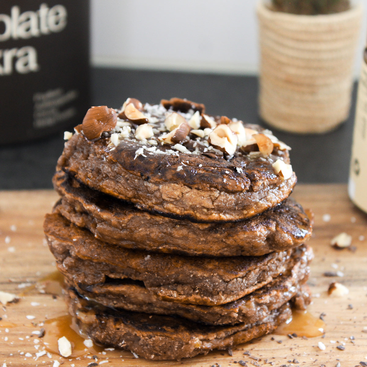 Chocolate Chakra Banana Pancakes with Manuka Honey – Inika Superfoods